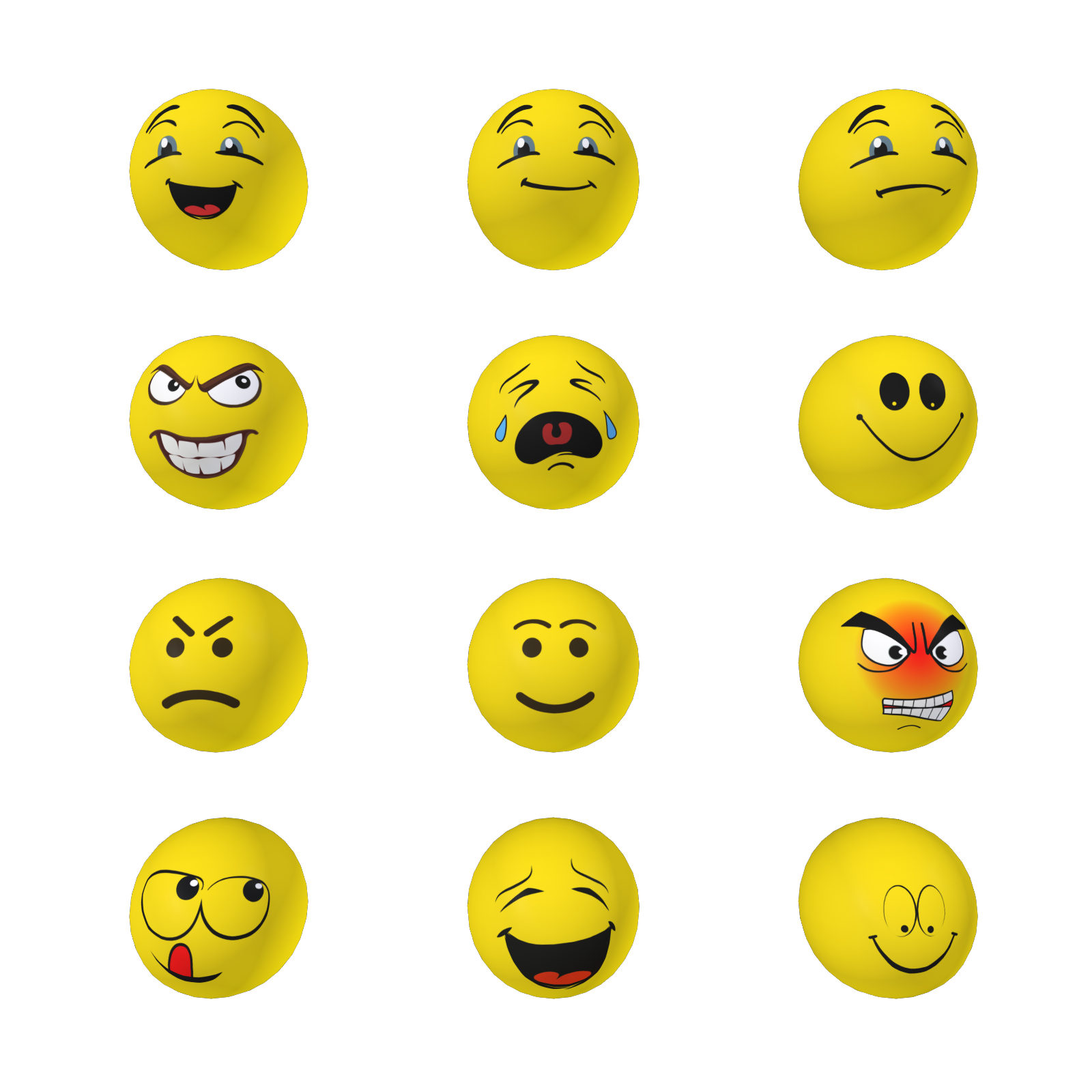 3D smileys pack model - TurboSquid 1277388