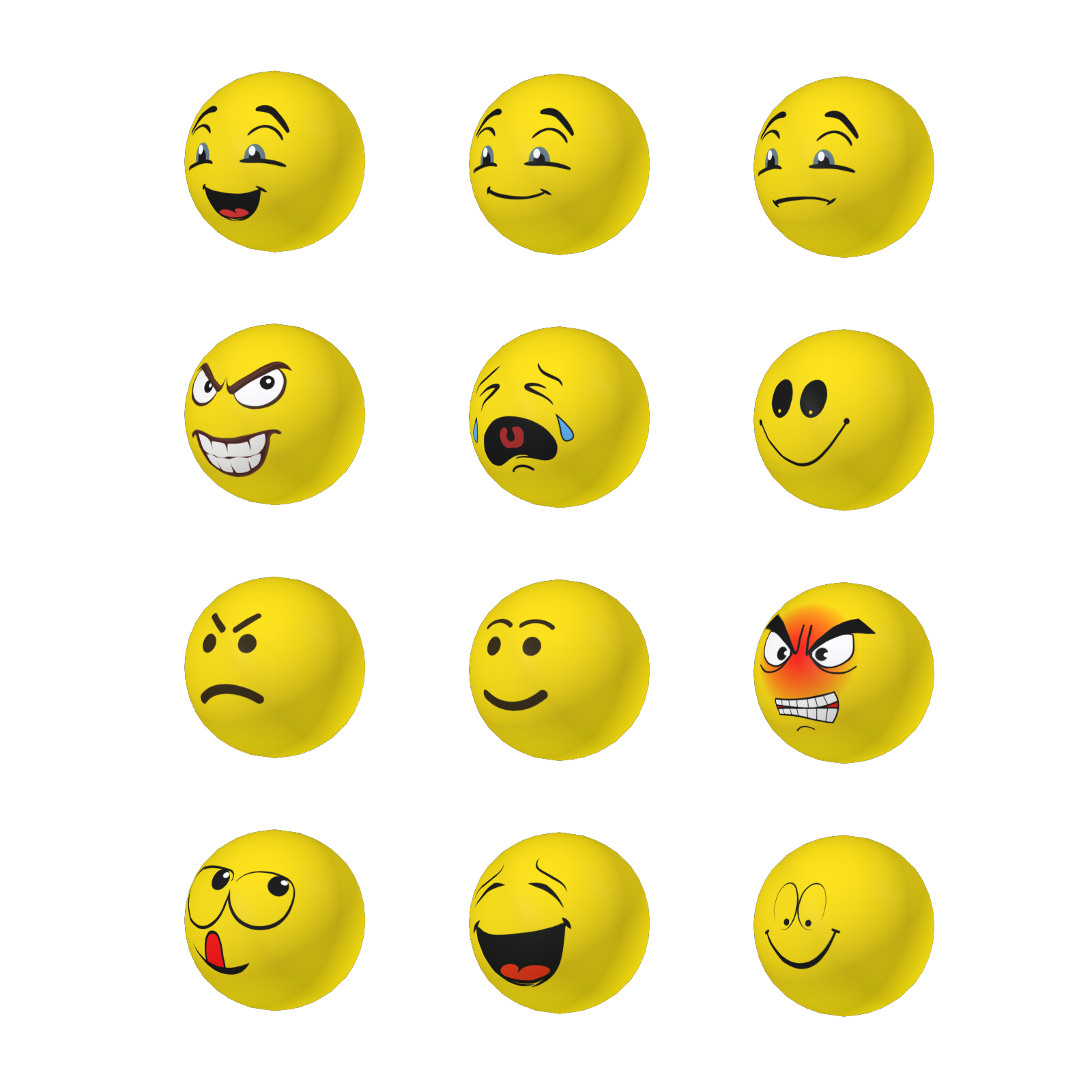3D smileys pack model - TurboSquid 1277388