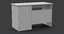 3D computer desk 3 rustic model - TurboSquid 1277431
