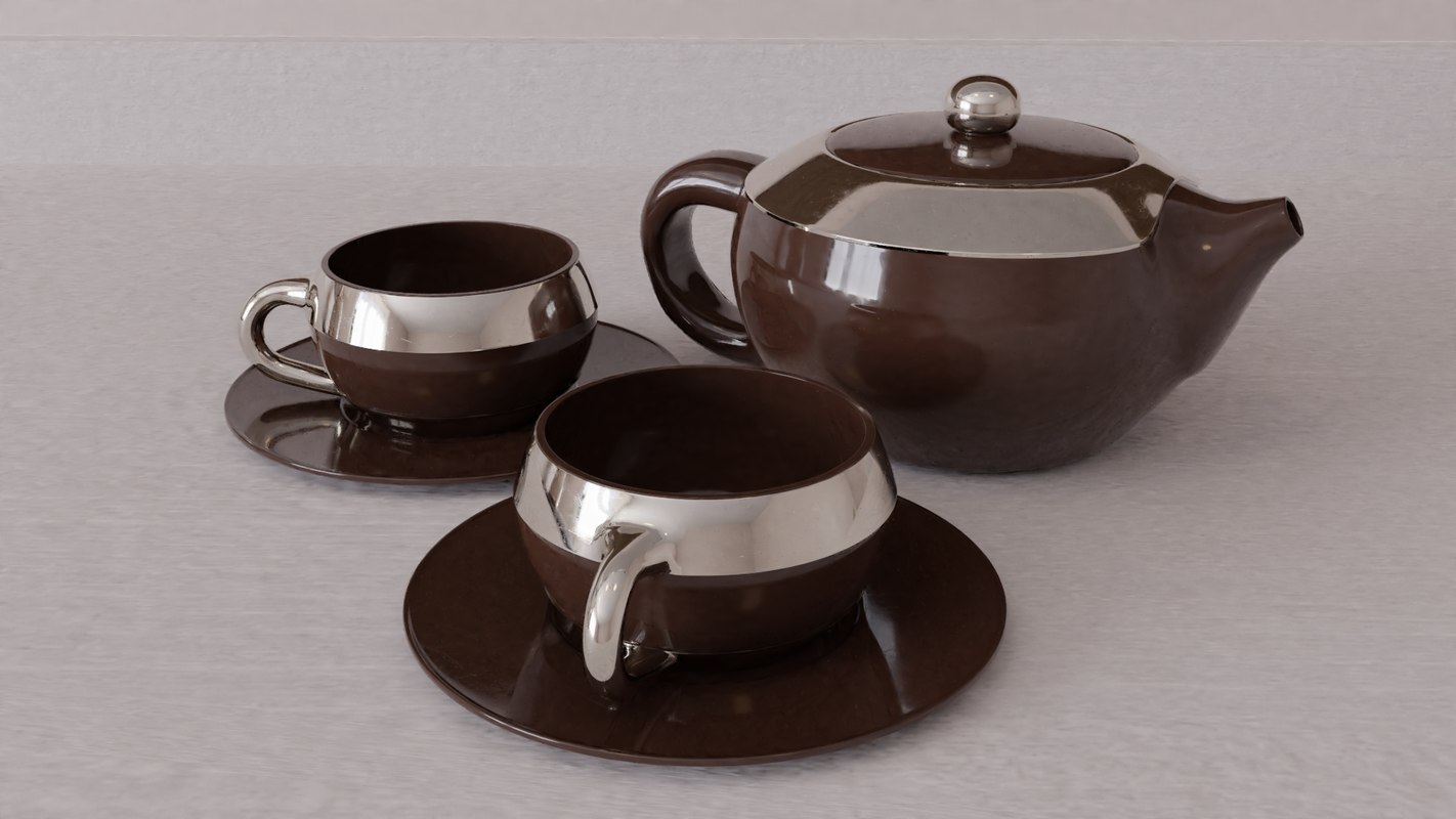 Tea set 3D model - TurboSquid 1277454