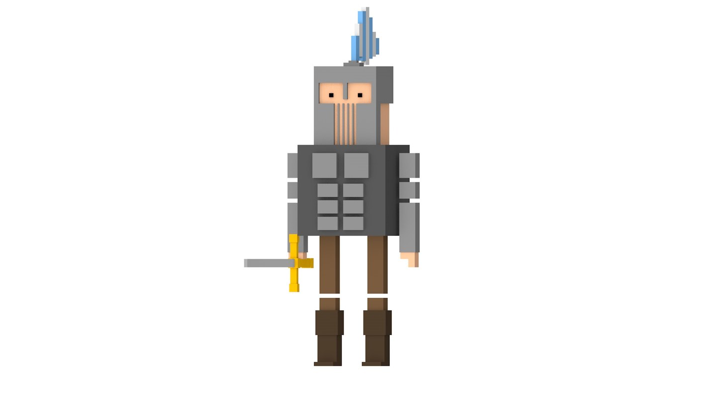 3D model simple knight man - TurboSquid 1277483