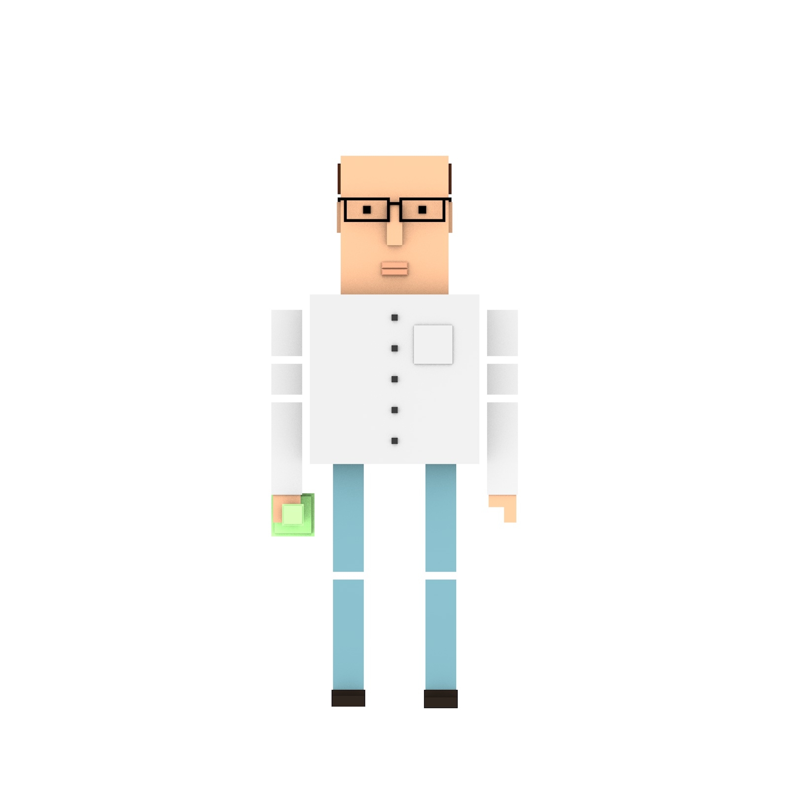 3D model simple scientist man - TurboSquid 1277569
