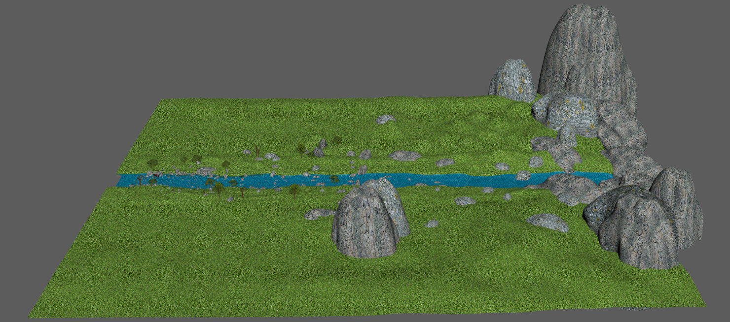 3D model landscape river - TurboSquid 1277590