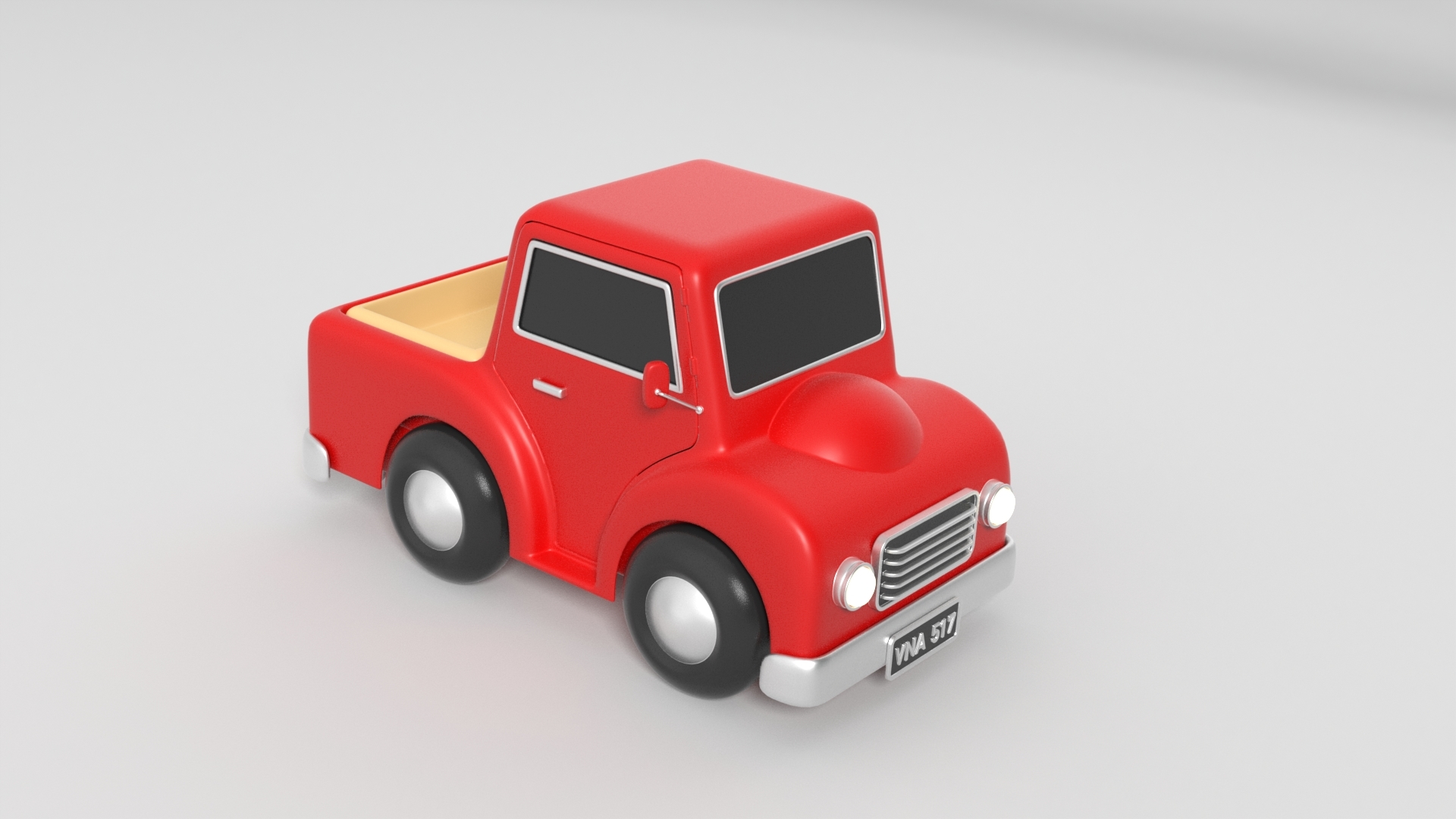 Cartoon car red 3D - TurboSquid 1277793