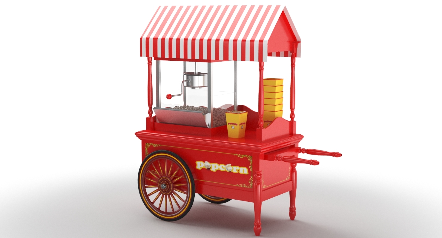 3D popcorn cart car - TurboSquid 1278287