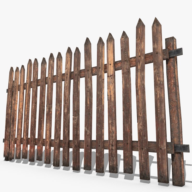 3D wooden fence model - TurboSquid 1278383