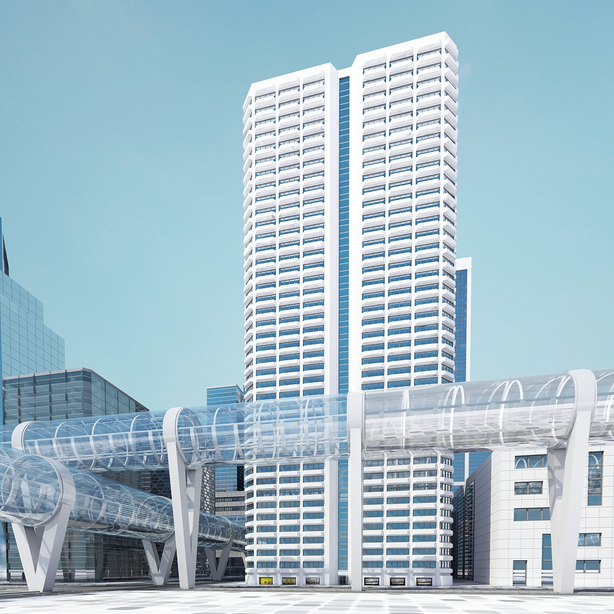 Futuristic city future 2070 3D model - TurboSquid 1278431