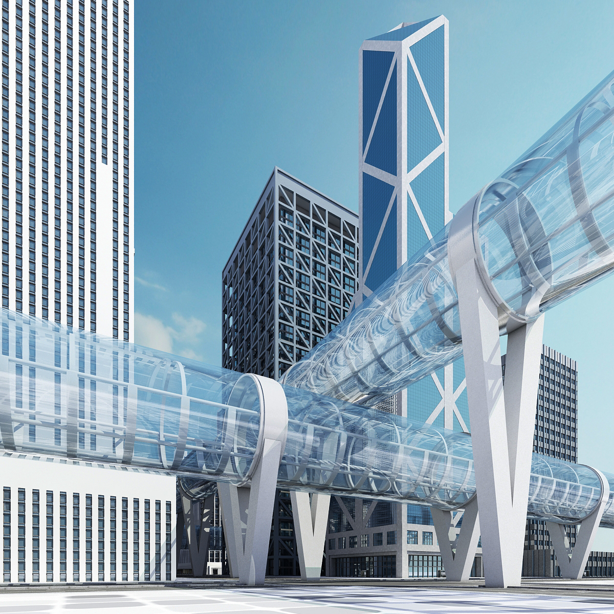 Futuristic city future 2070 3D model - TurboSquid 1278431