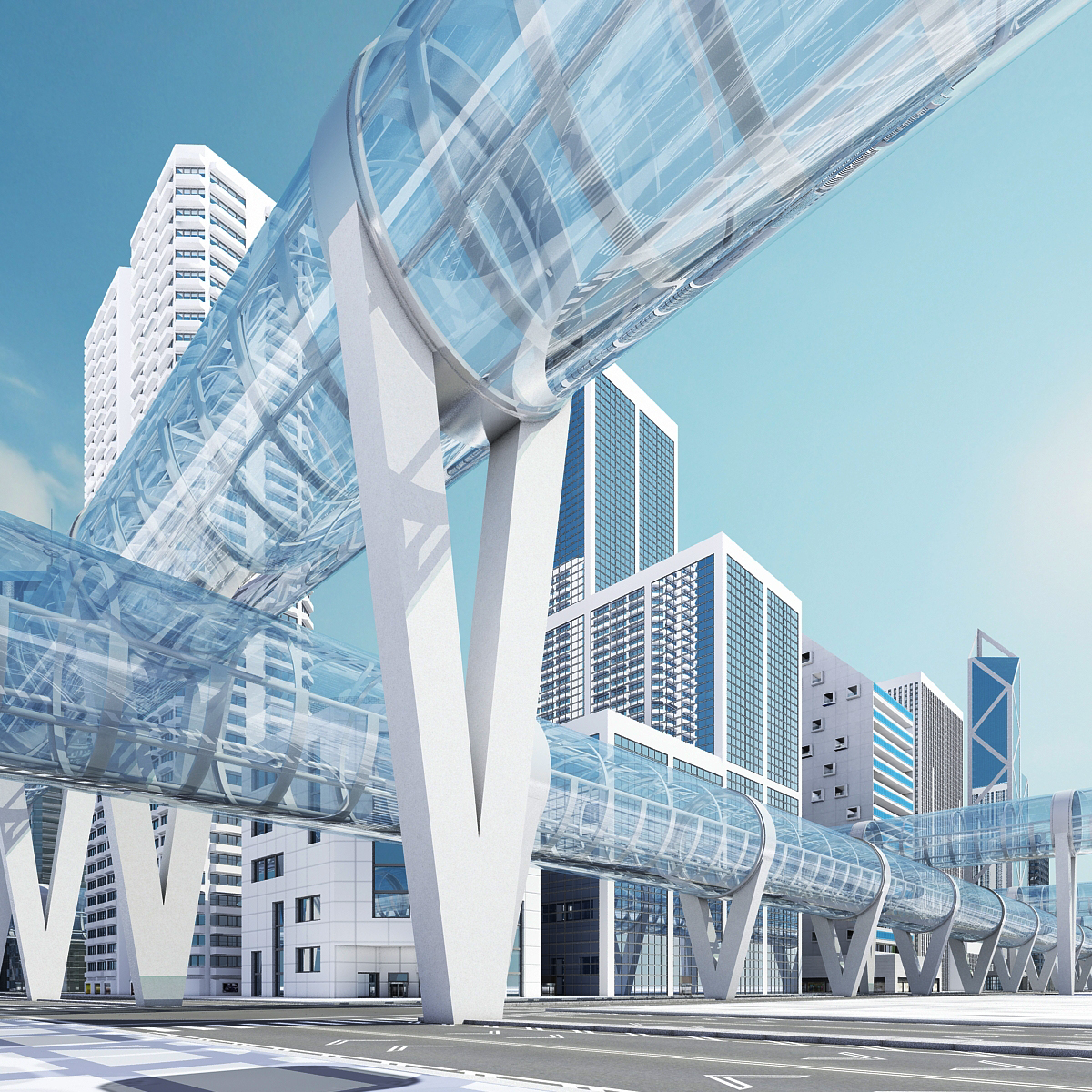 Futuristic city future 2070 3D model - TurboSquid 1278431