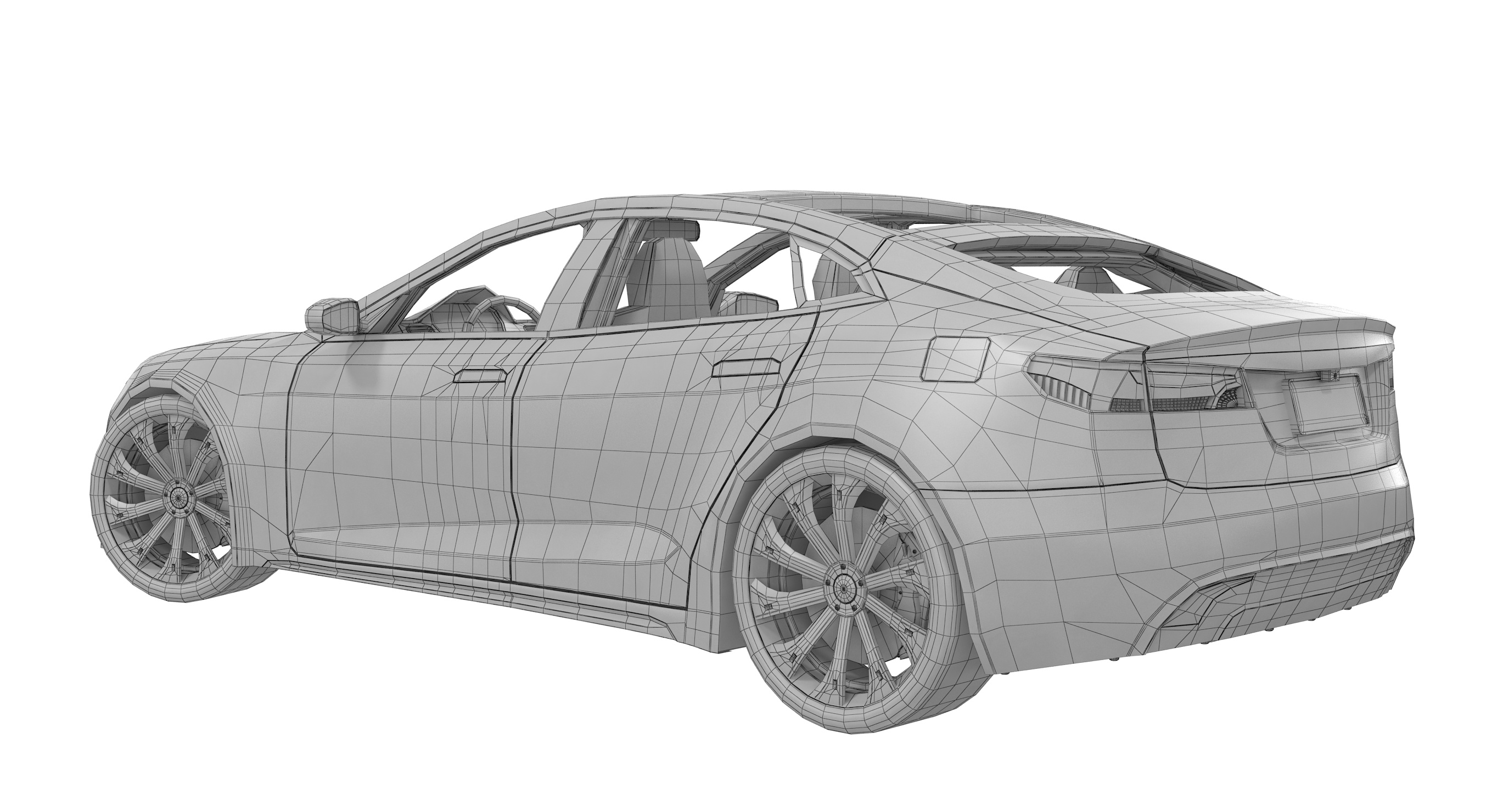 3D model generic electric sedan - TurboSquid 1278460