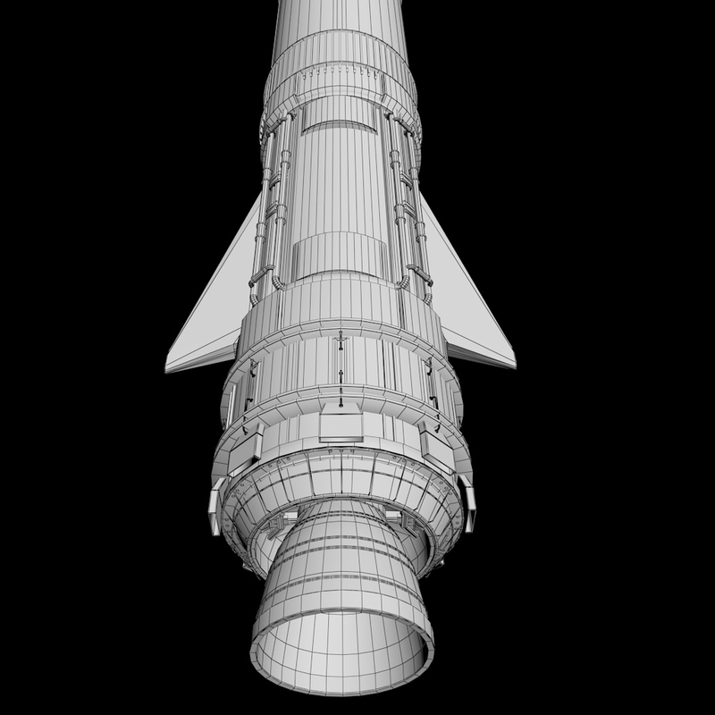 Space sci-fi rocket ship 3D model - TurboSquid 1278619
