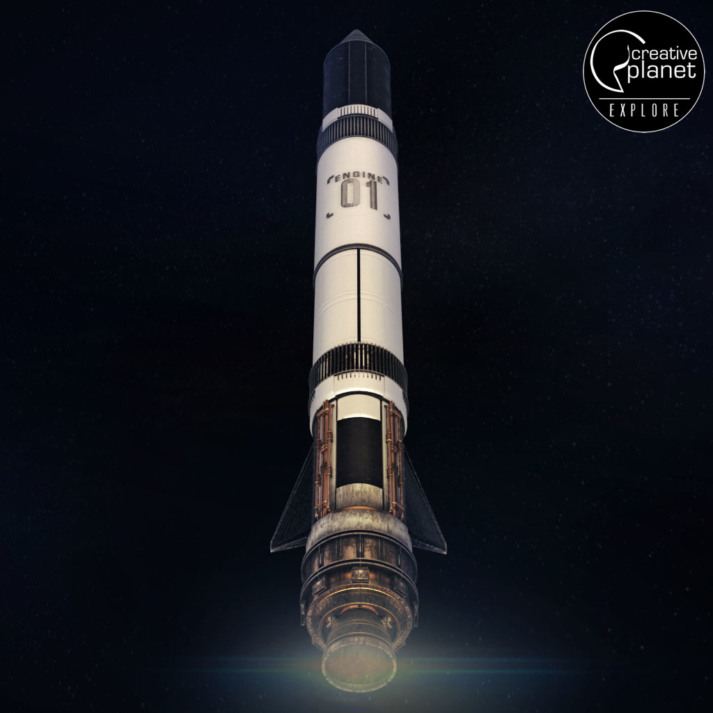 Space sci-fi rocket ship 3D model - TurboSquid 1278619