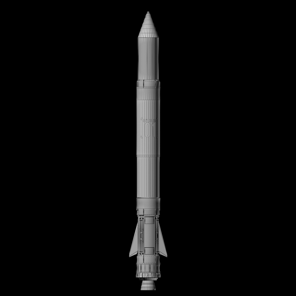 Space sci-fi rocket ship 3D model - TurboSquid 1278619