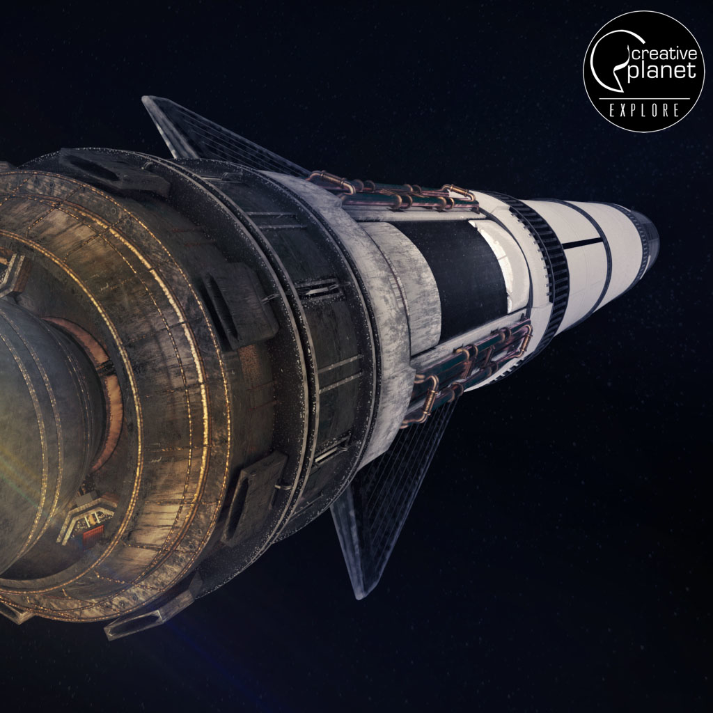 Space sci-fi rocket ship 3D model - TurboSquid 1278619