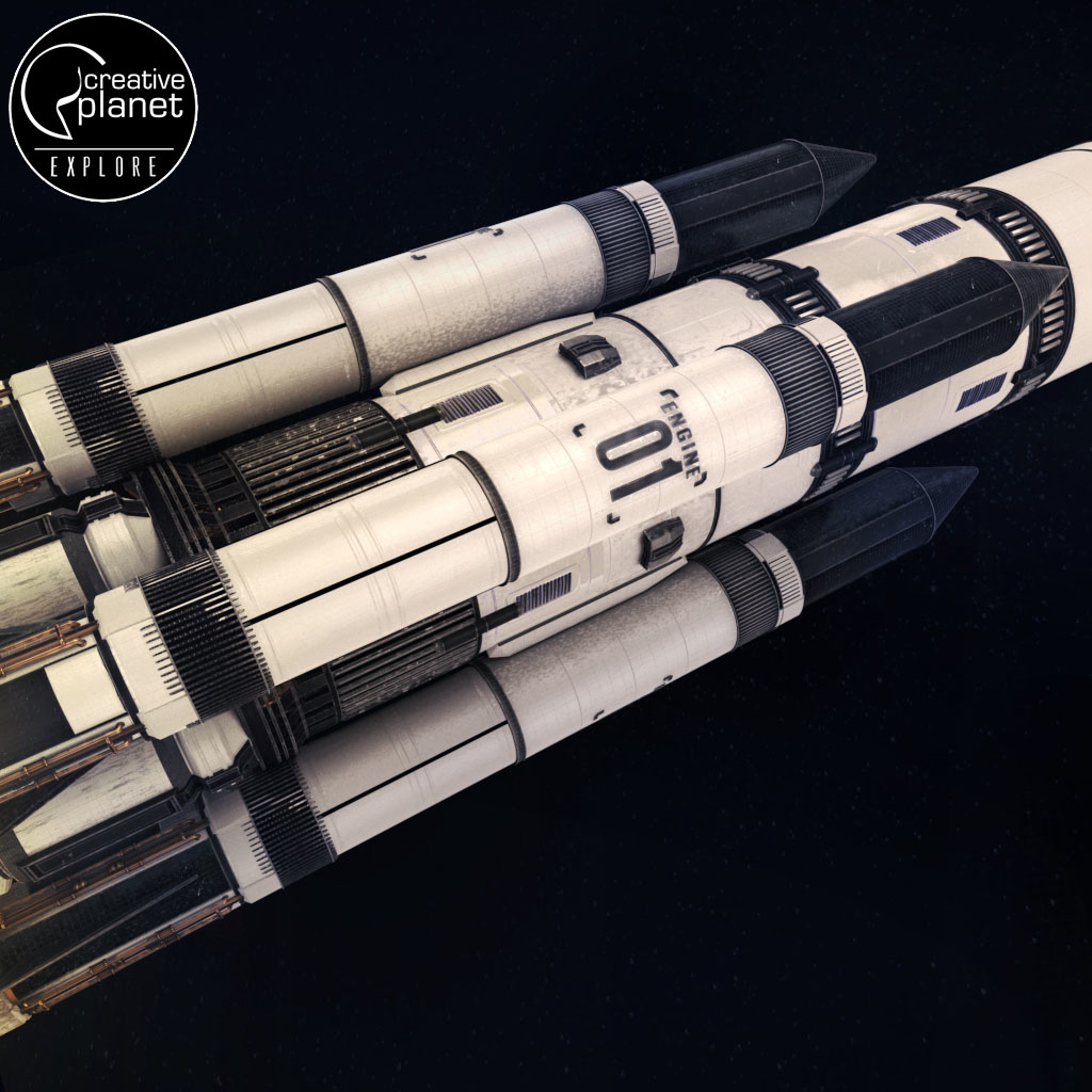 3D space sci-fi ship rocket model - TurboSquid 1278747