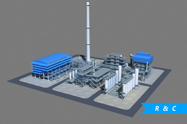 Petroleum Refinery 3D Models for Download | TurboSquid