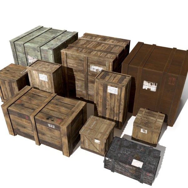 3d crate rpg model
