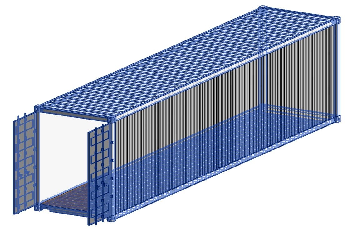 3D revit shipping container model - TurboSquid 1279066