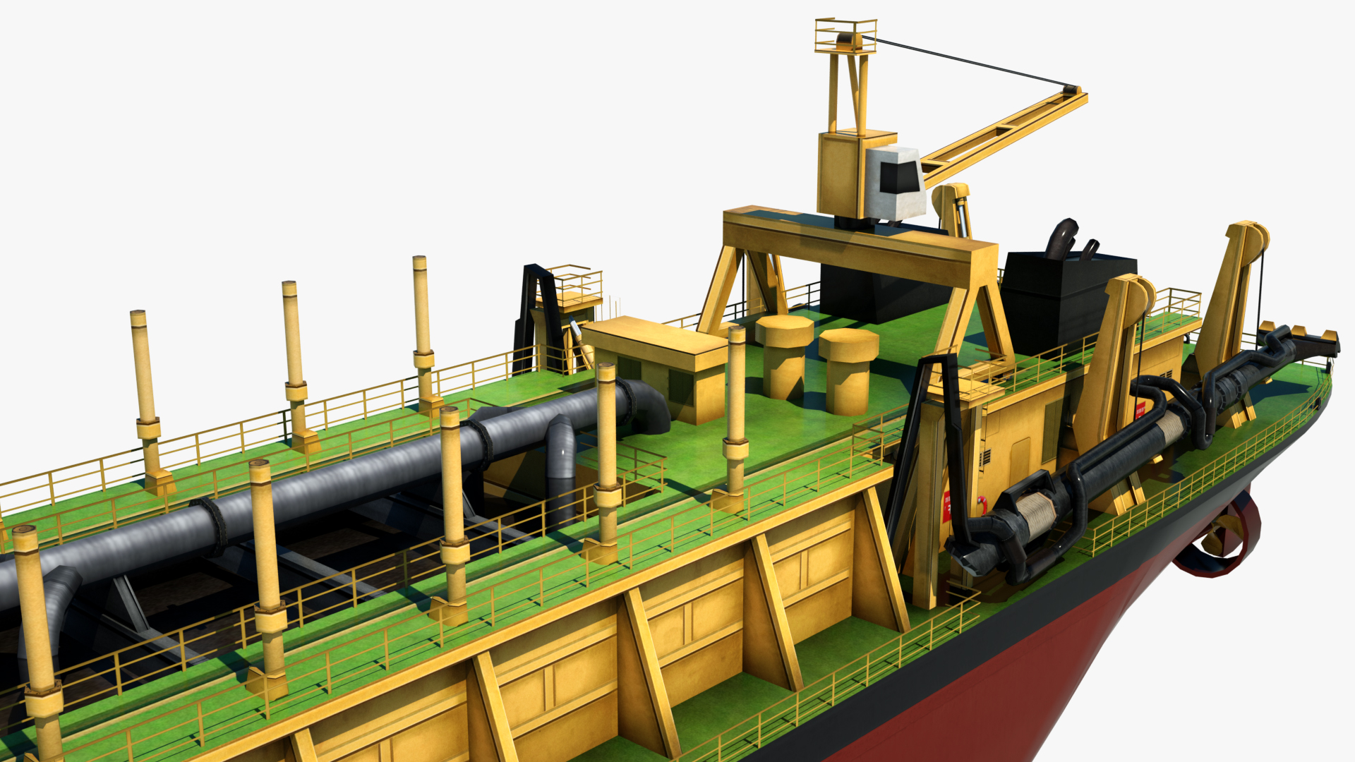 Dredger vessel dci dredge 3D model - TurboSquid 1279341