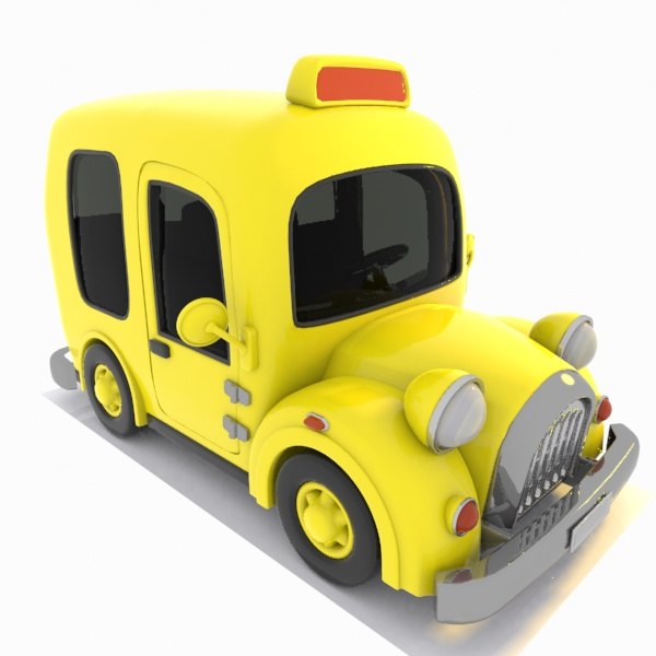 3D taxi toon - TurboSquid 1279395