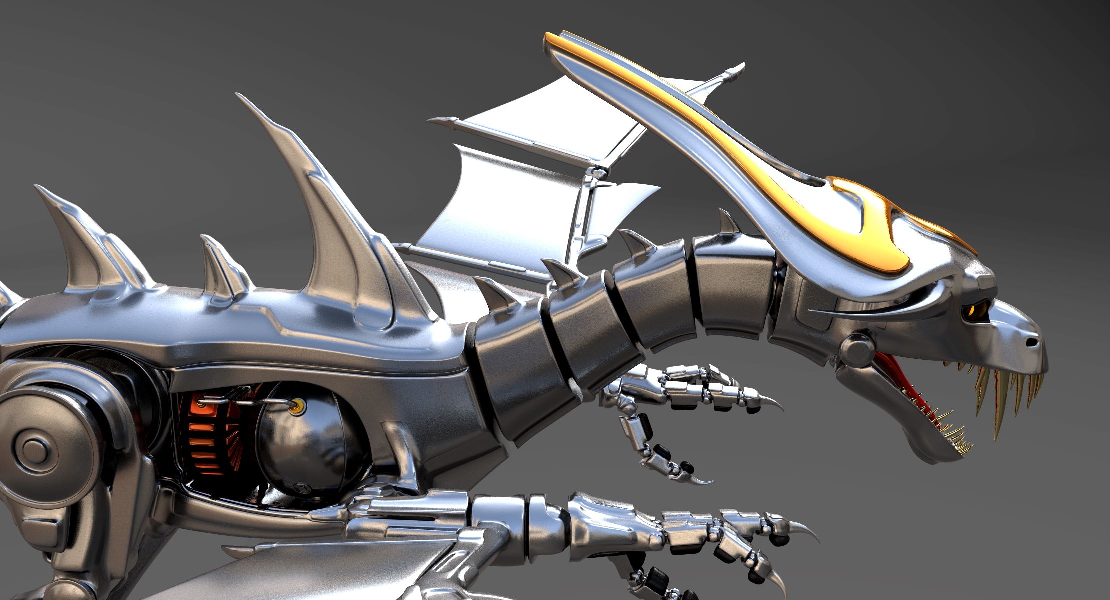 Robot dragon model - TurboSquid 1280056