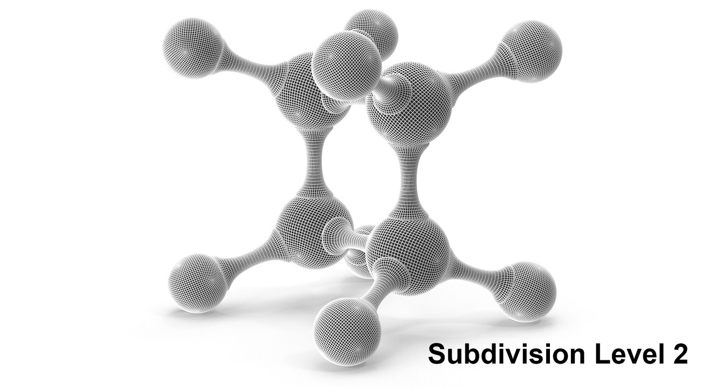 Cyclobutane molecular model - TurboSquid 1280077