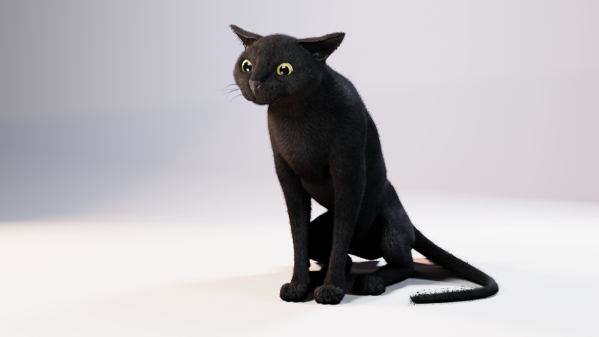 modelo 3d Gato negro aparejado - TurboSquid 1280126