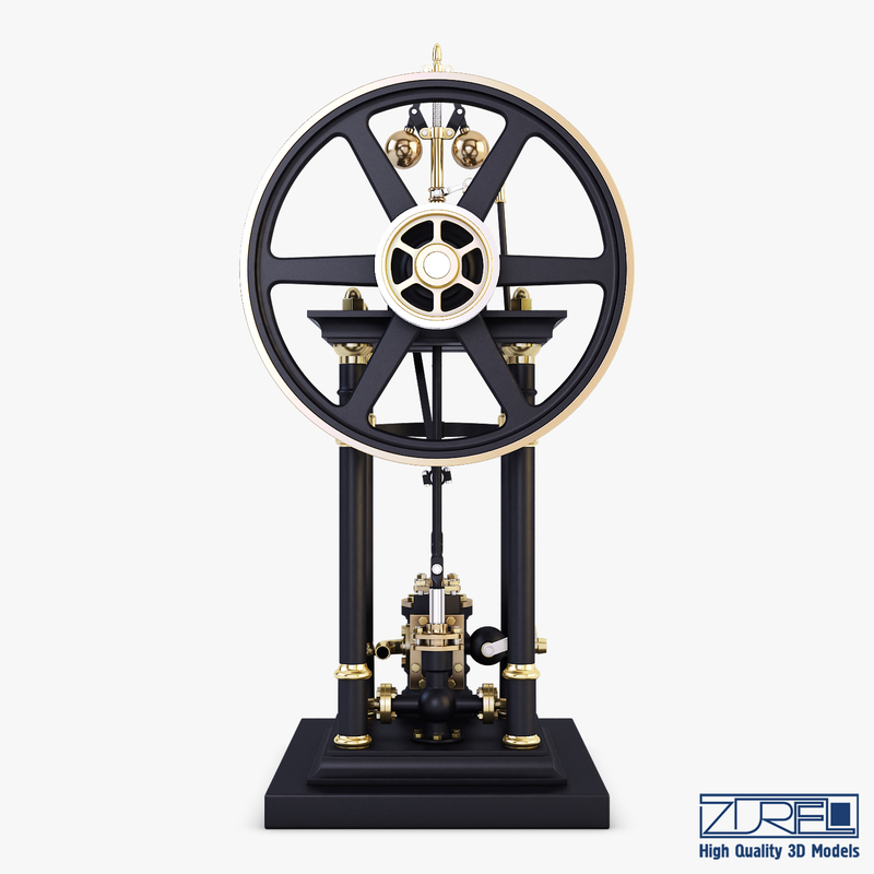 3D model vertical steam engine v - TurboSquid 1280401