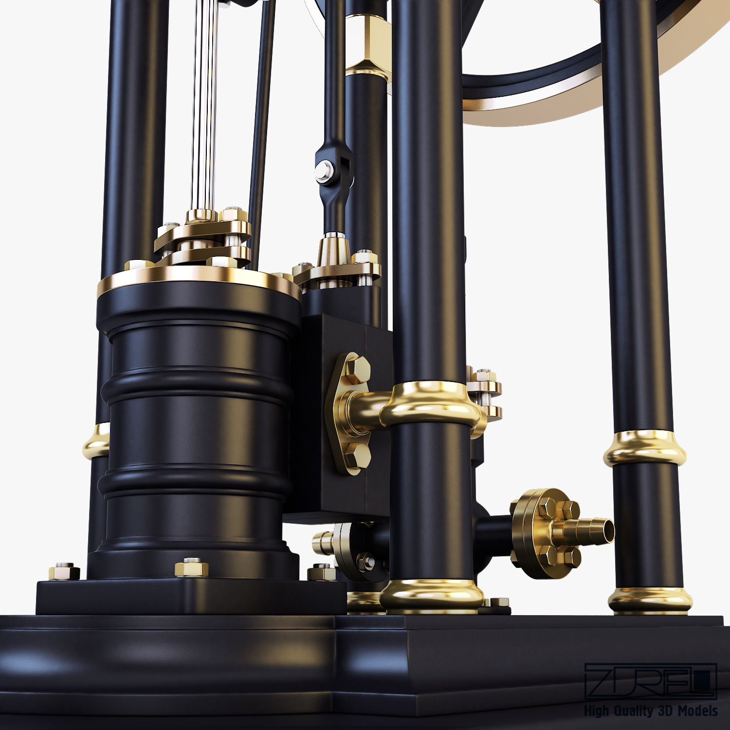 3D model vertical steam engine v - TurboSquid 1280401