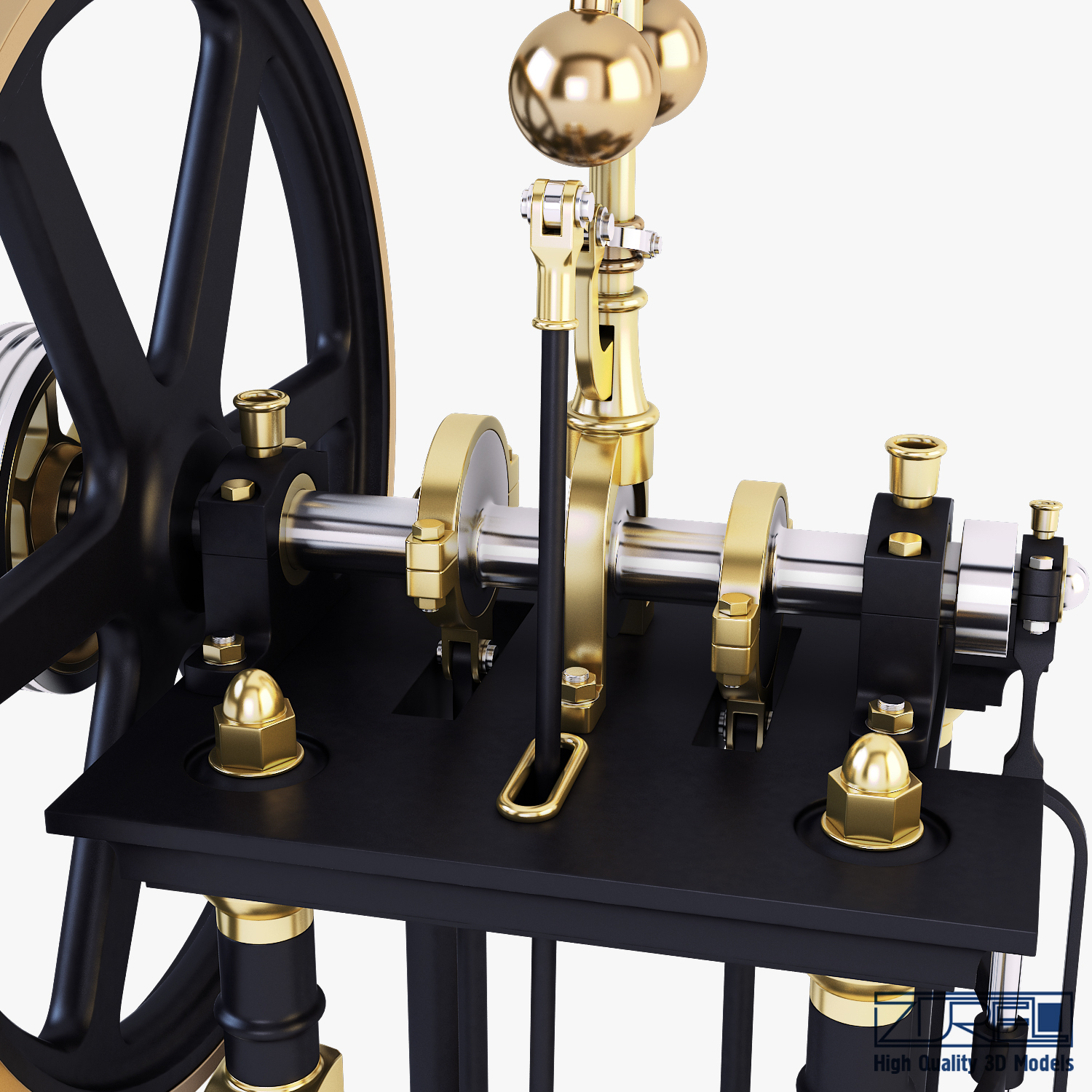 3D model vertical steam engine v - TurboSquid 1280401