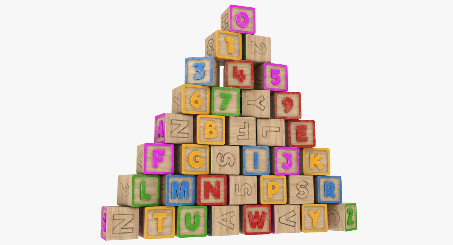 Alphabet blocks 3D model - TurboSquid 1280482