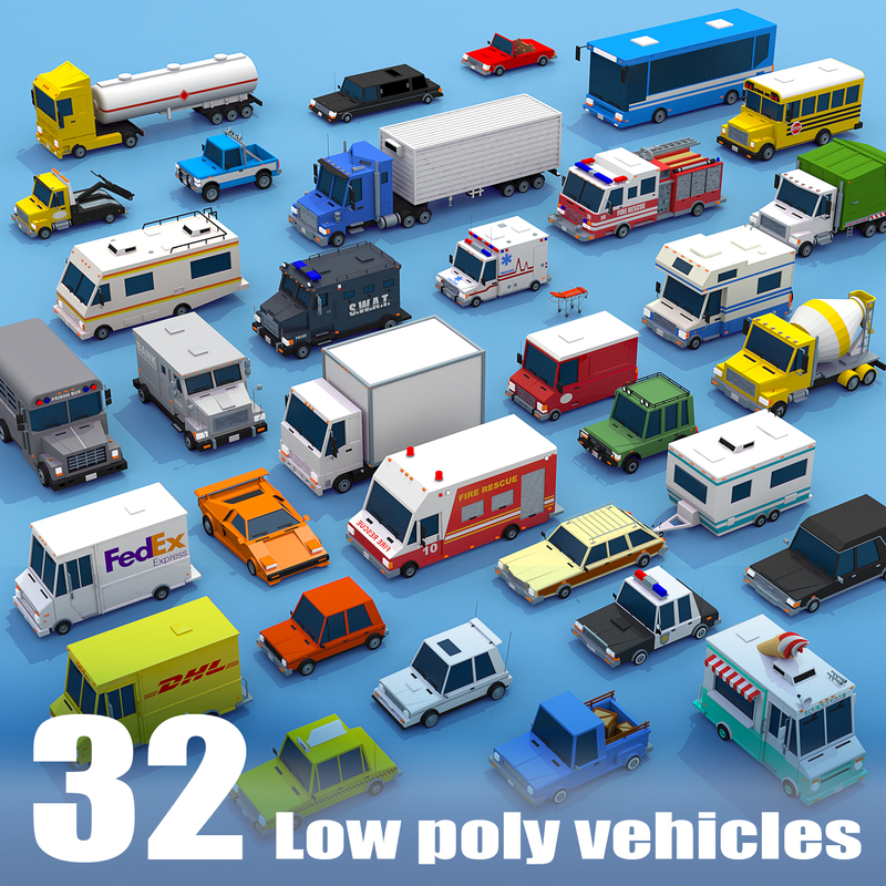 3D model vehicle mega pack - TurboSquid 1280734