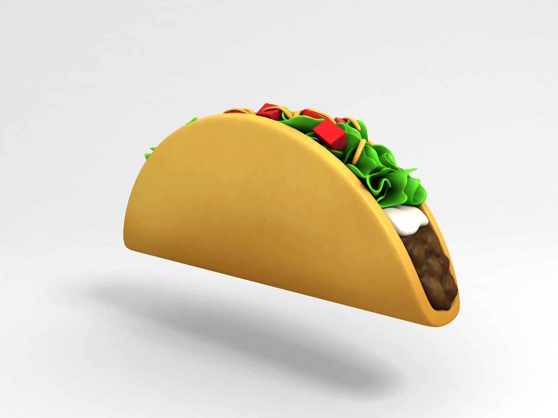 3D taco cartoon - TurboSquid 1280778