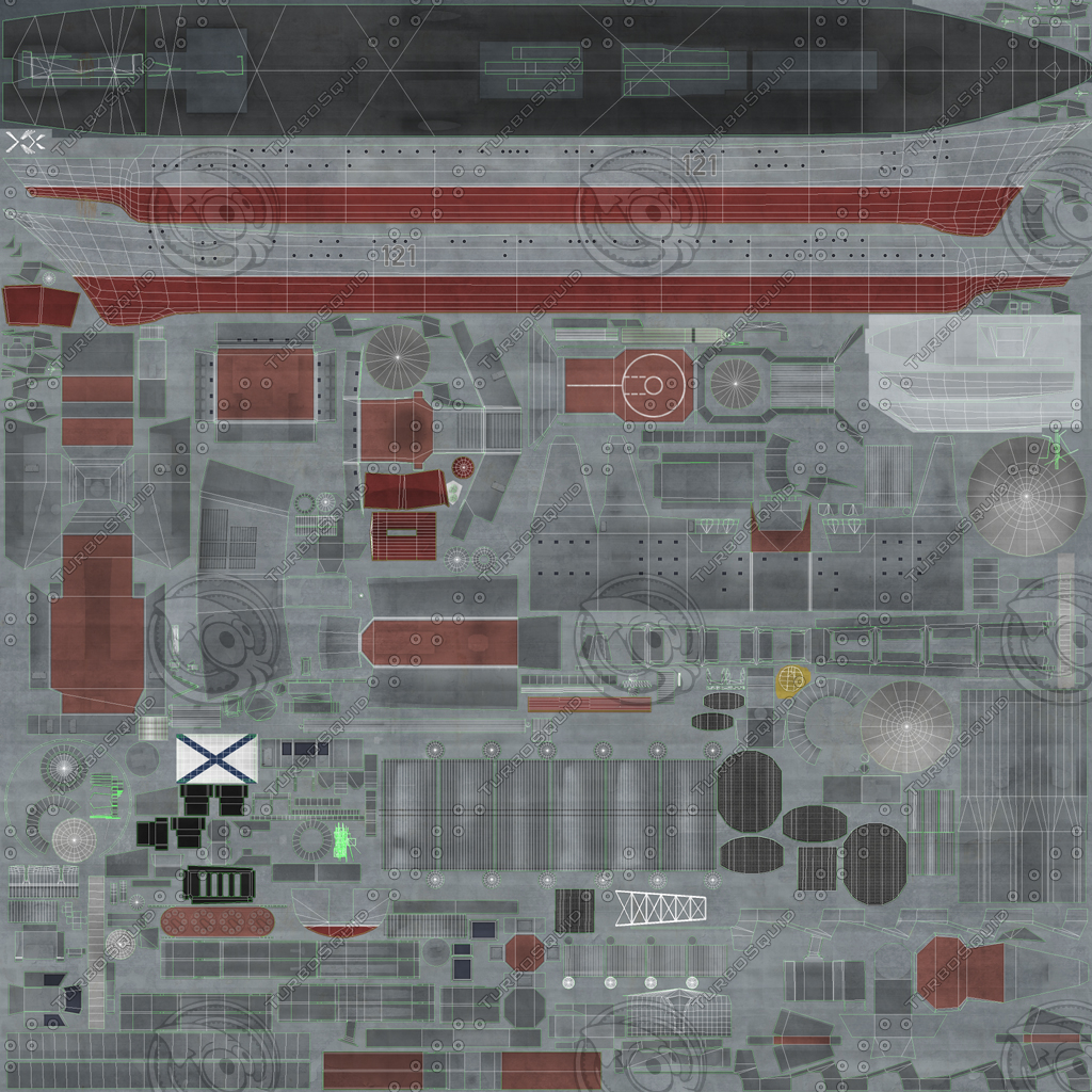 Slava class cruiser 3D model - TurboSquid 1280792