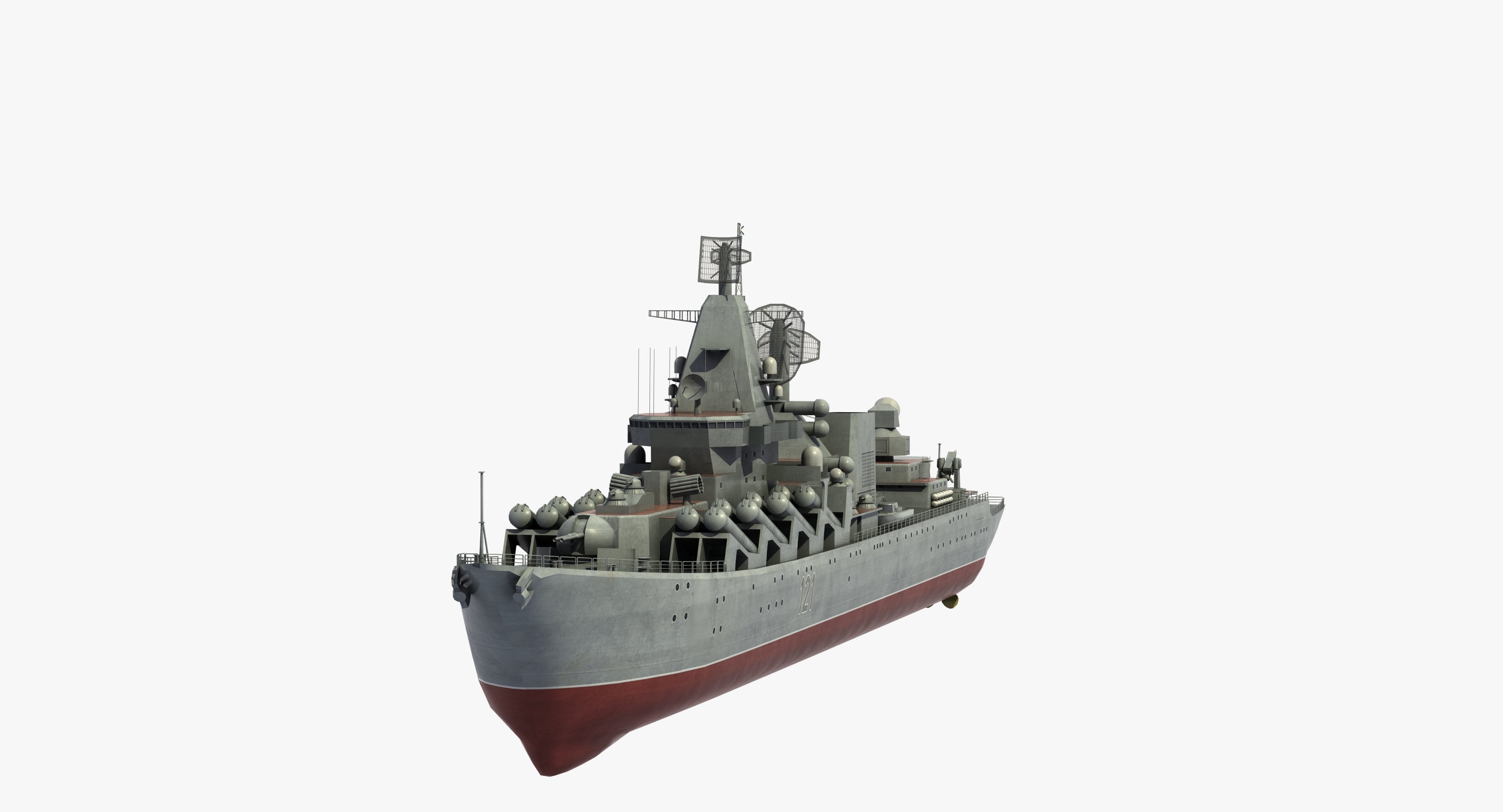 Slava class cruiser 3D model - TurboSquid 1280792
