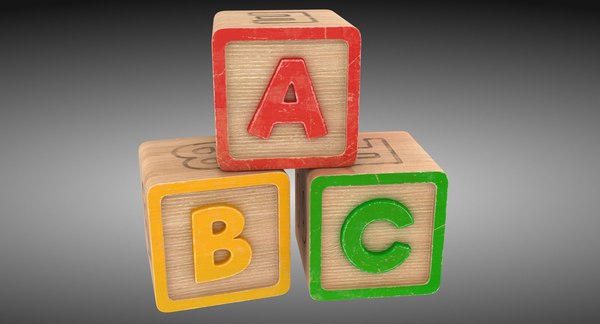 3D alphabet blocks model - TurboSquid 1280906