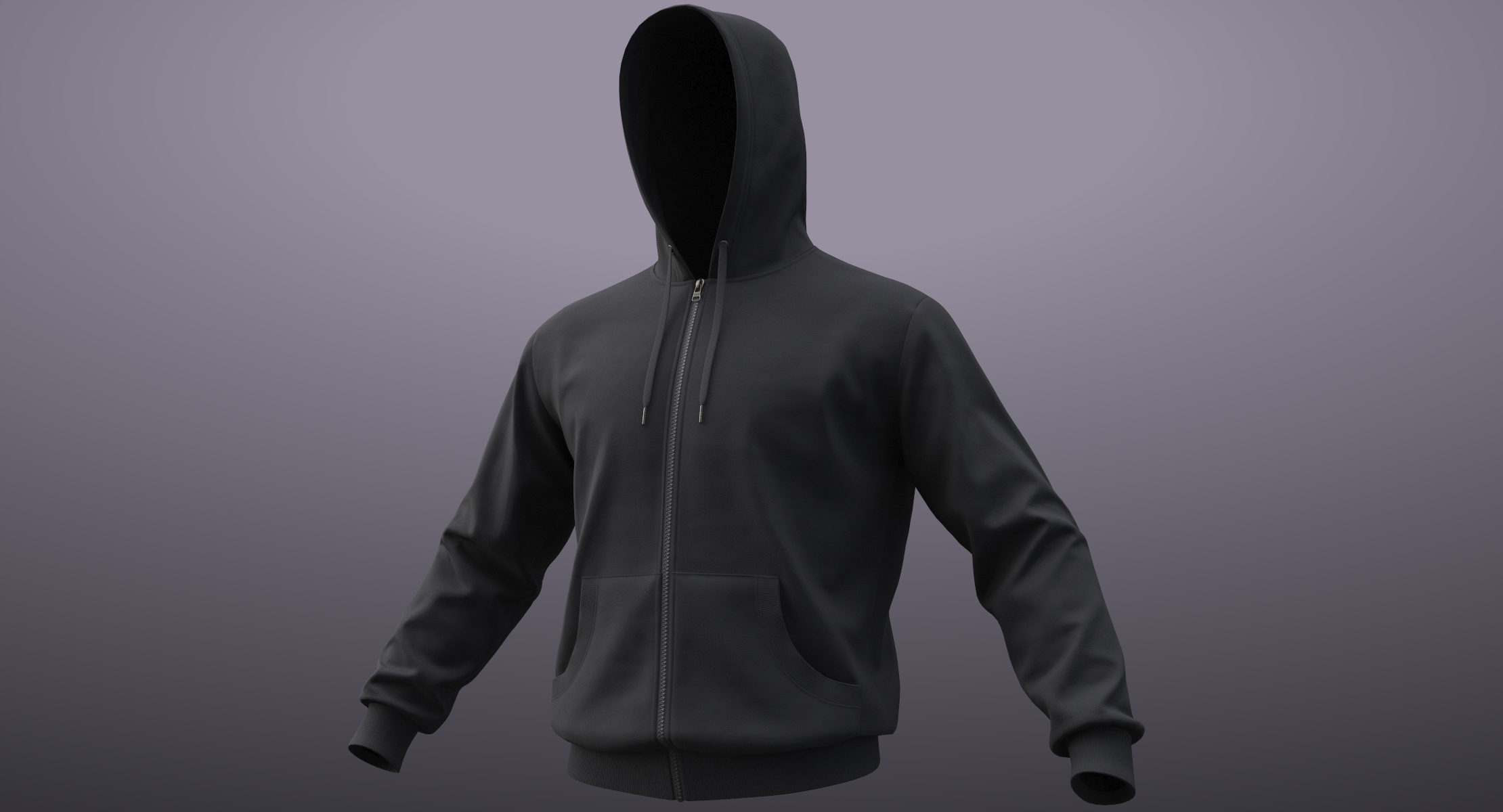 Realistic black hoodie 01 3D model - TurboSquid 1280932