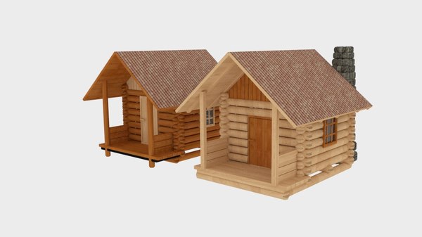 Blender Log-Cabin Models | TurboSquid