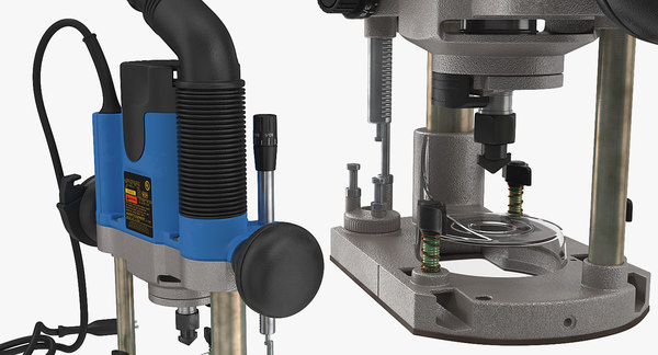 3D plunge router generic - TurboSquid 1281014