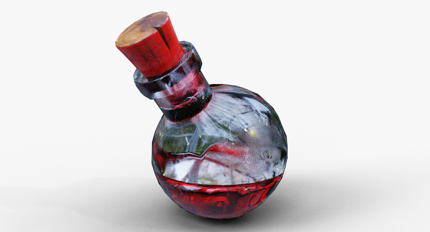 3D red potion - TurboSquid 1281327