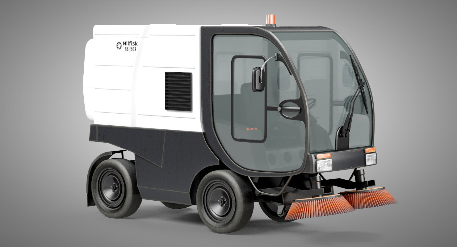 Compact road sweeper rs502 3D model - TurboSquid 1281355