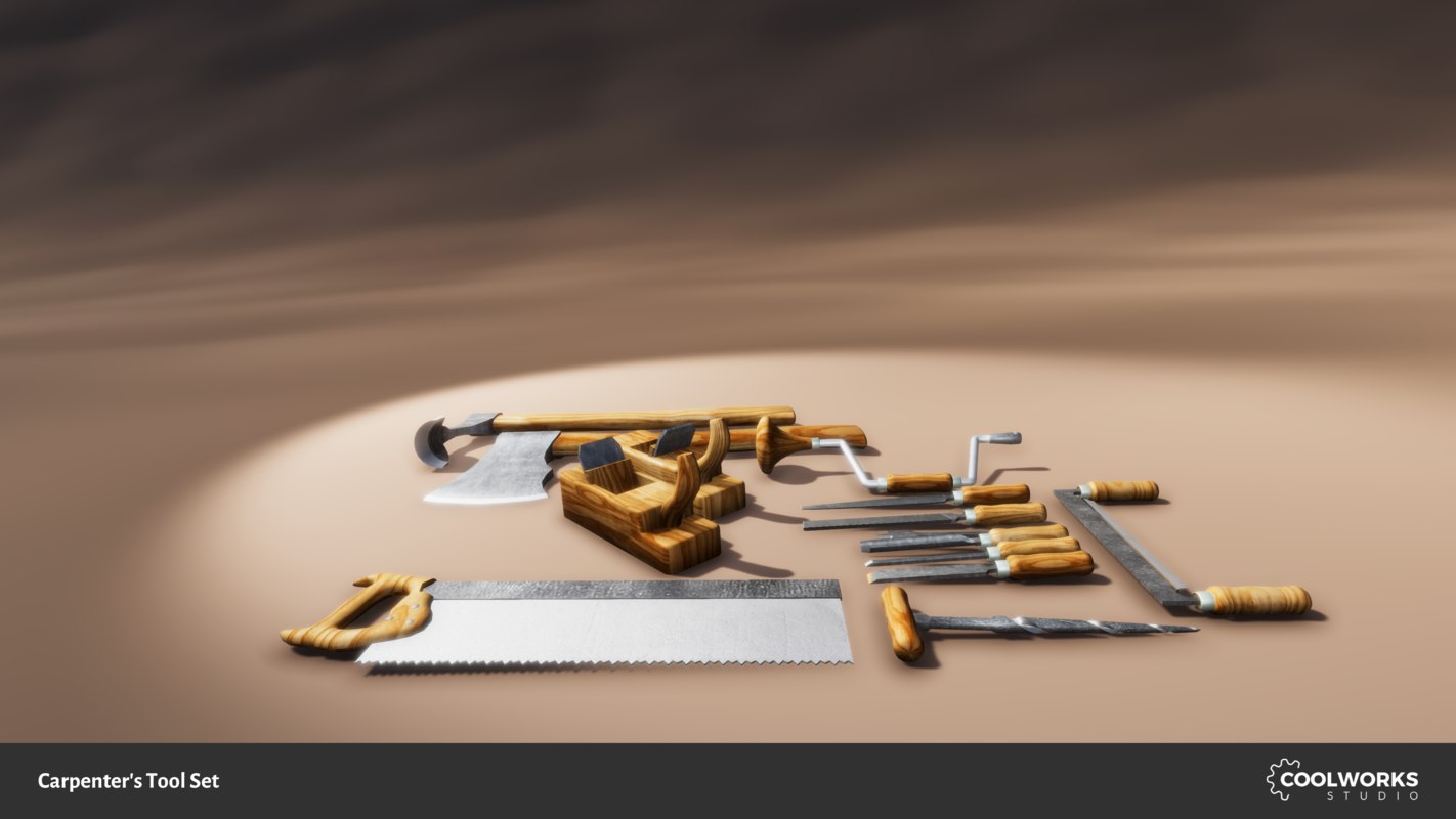 Free carpenters tools 3D model - TurboSquid 1281386