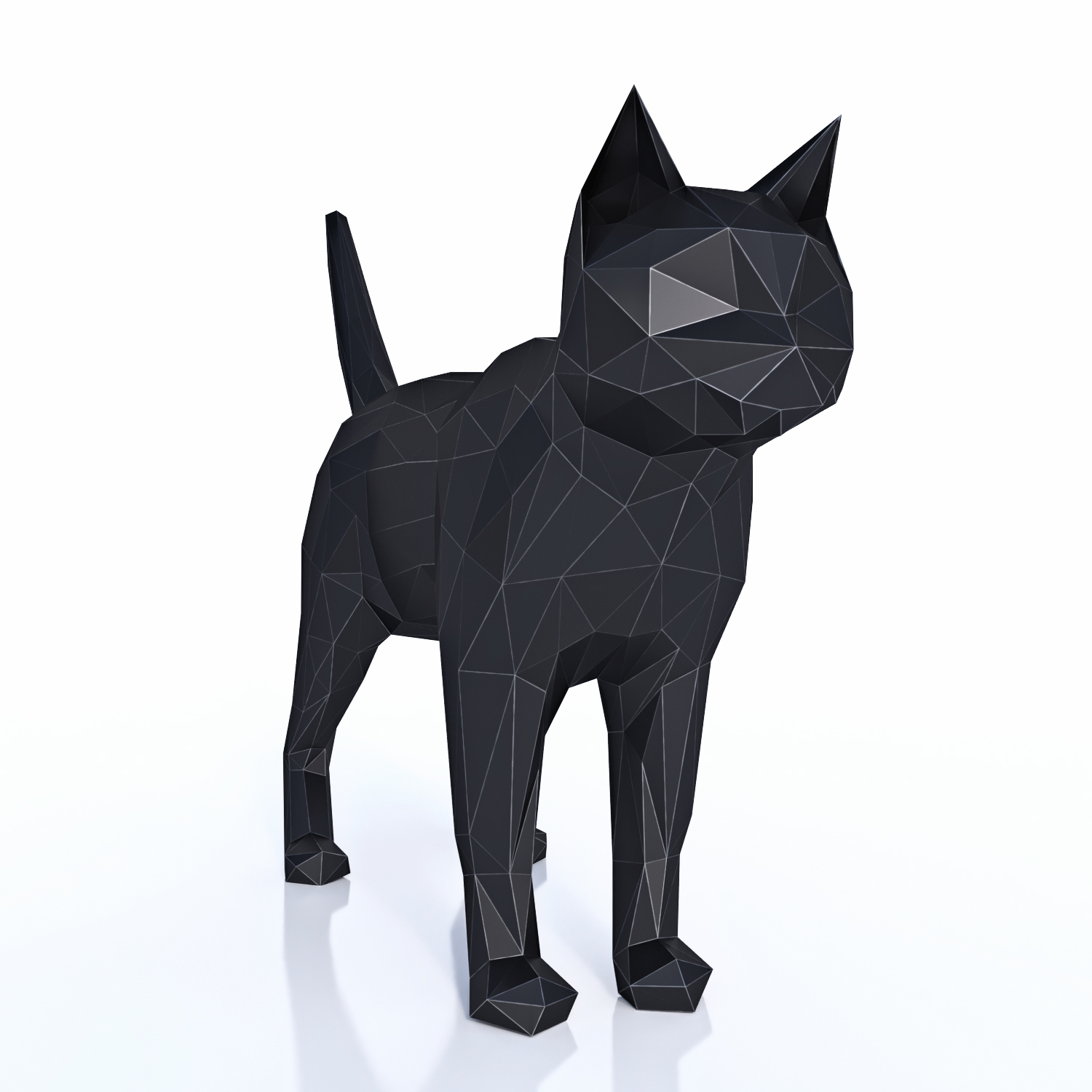 modelo 3d Gato Low Poly - TurboSquid 1281490