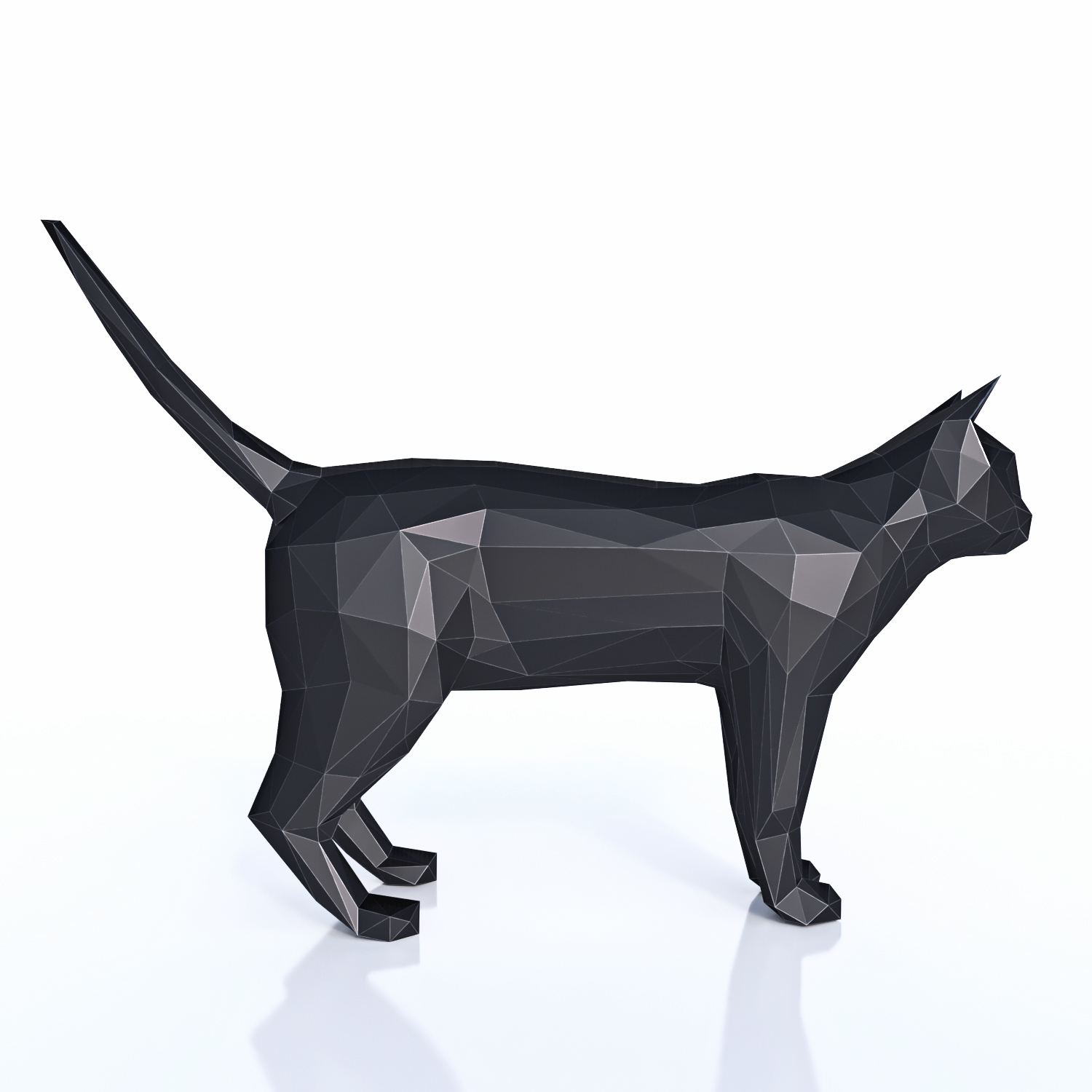 modelo 3d Gato Low Poly - TurboSquid 1281490