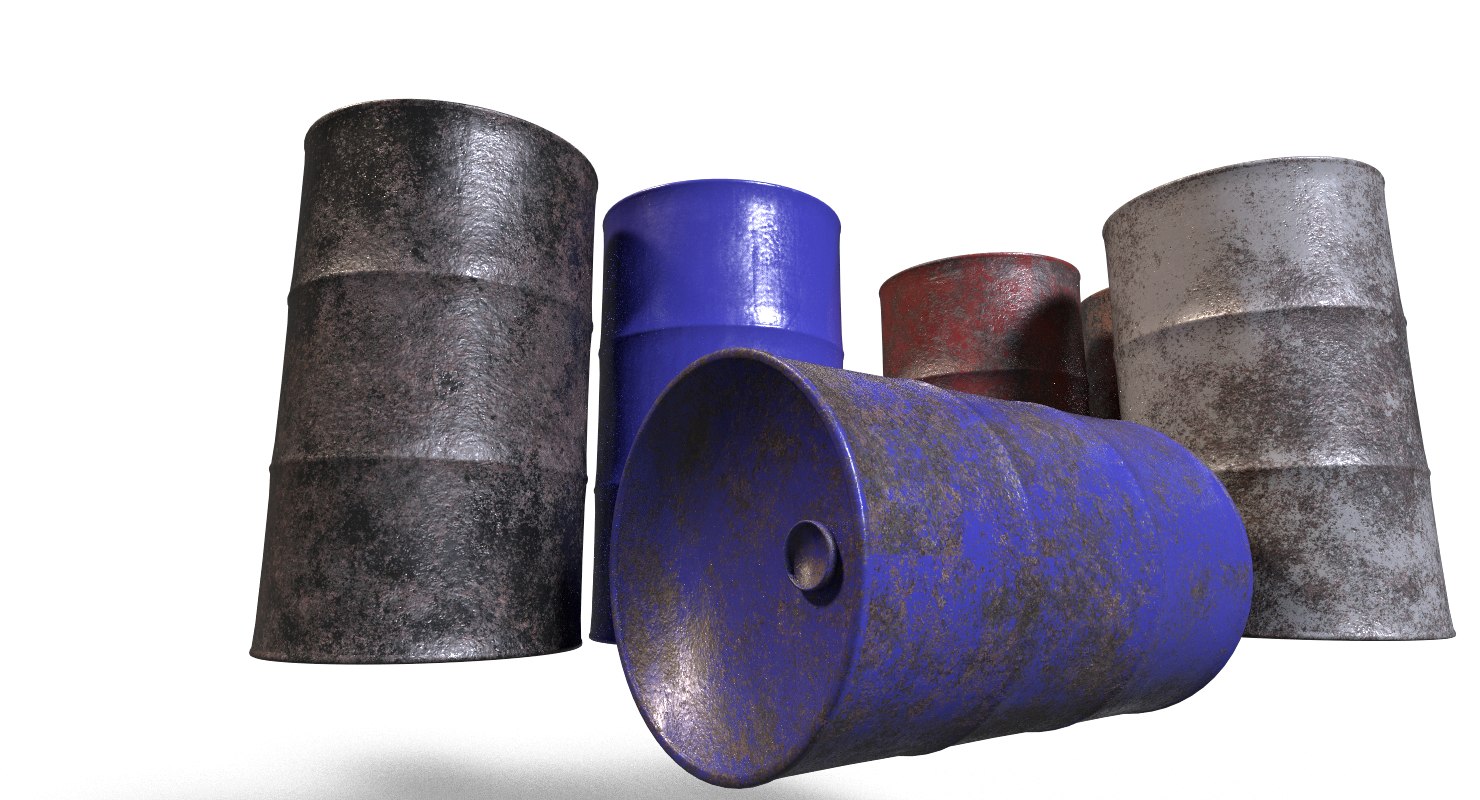 Steel barrel model - TurboSquid 1281638