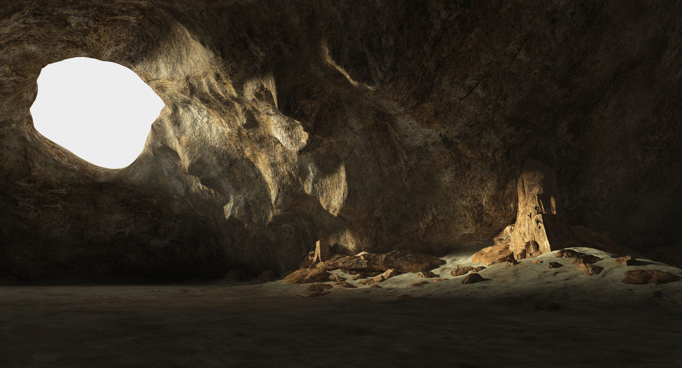 3D cave holes cavern rocks model - TurboSquid 1281712