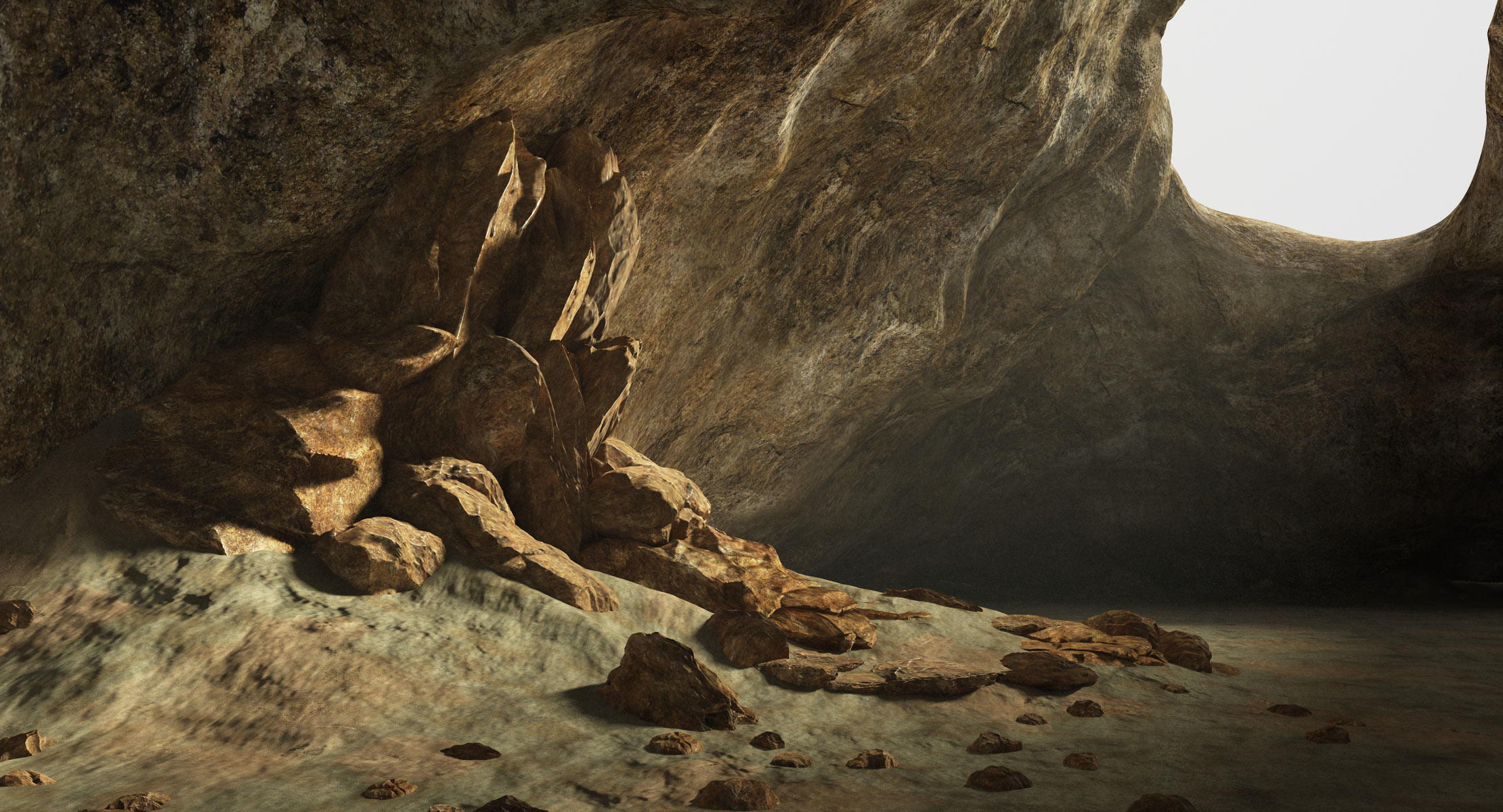 3D cave holes cavern rocks model - TurboSquid 1281712