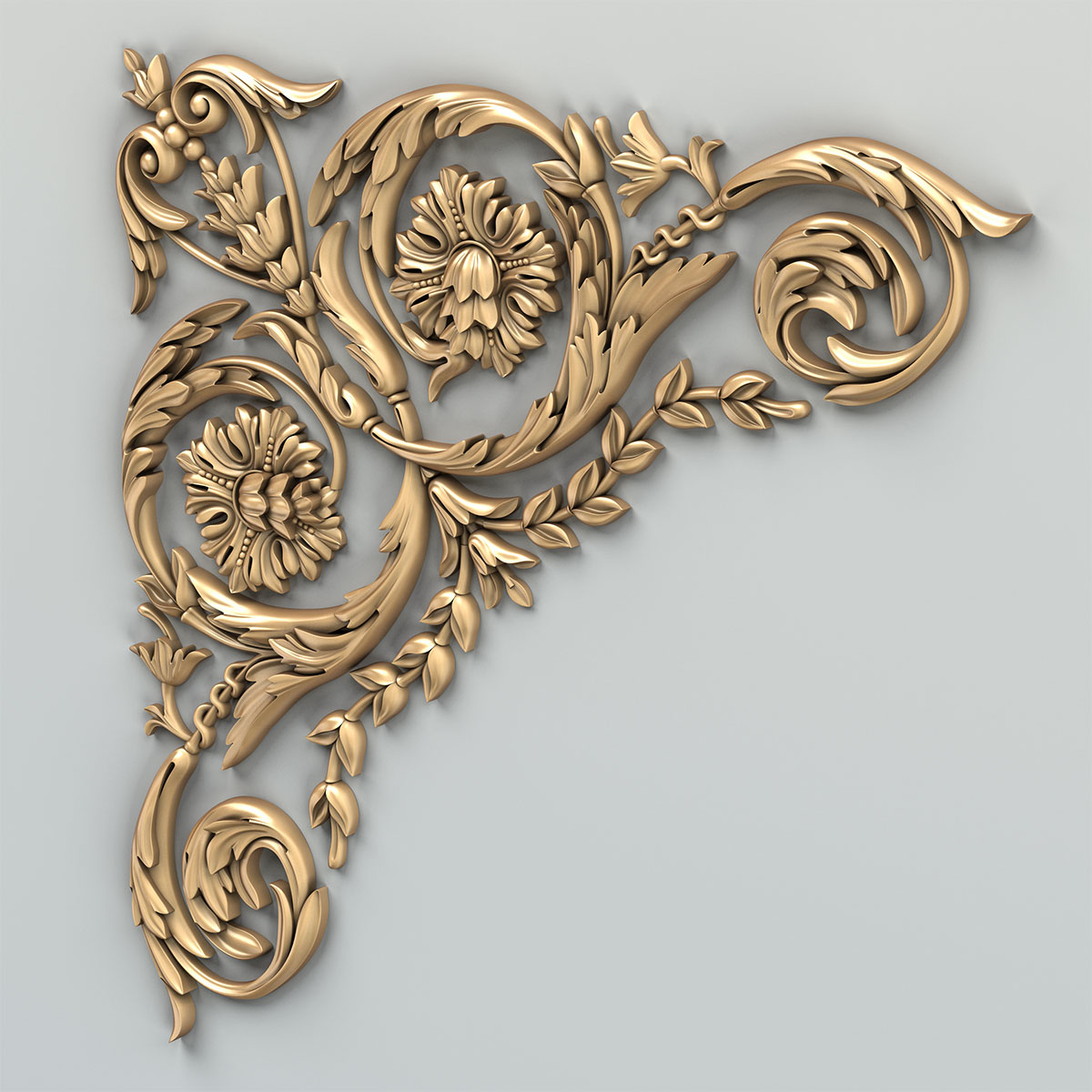 Carved corner decor 3D - TurboSquid 1281720