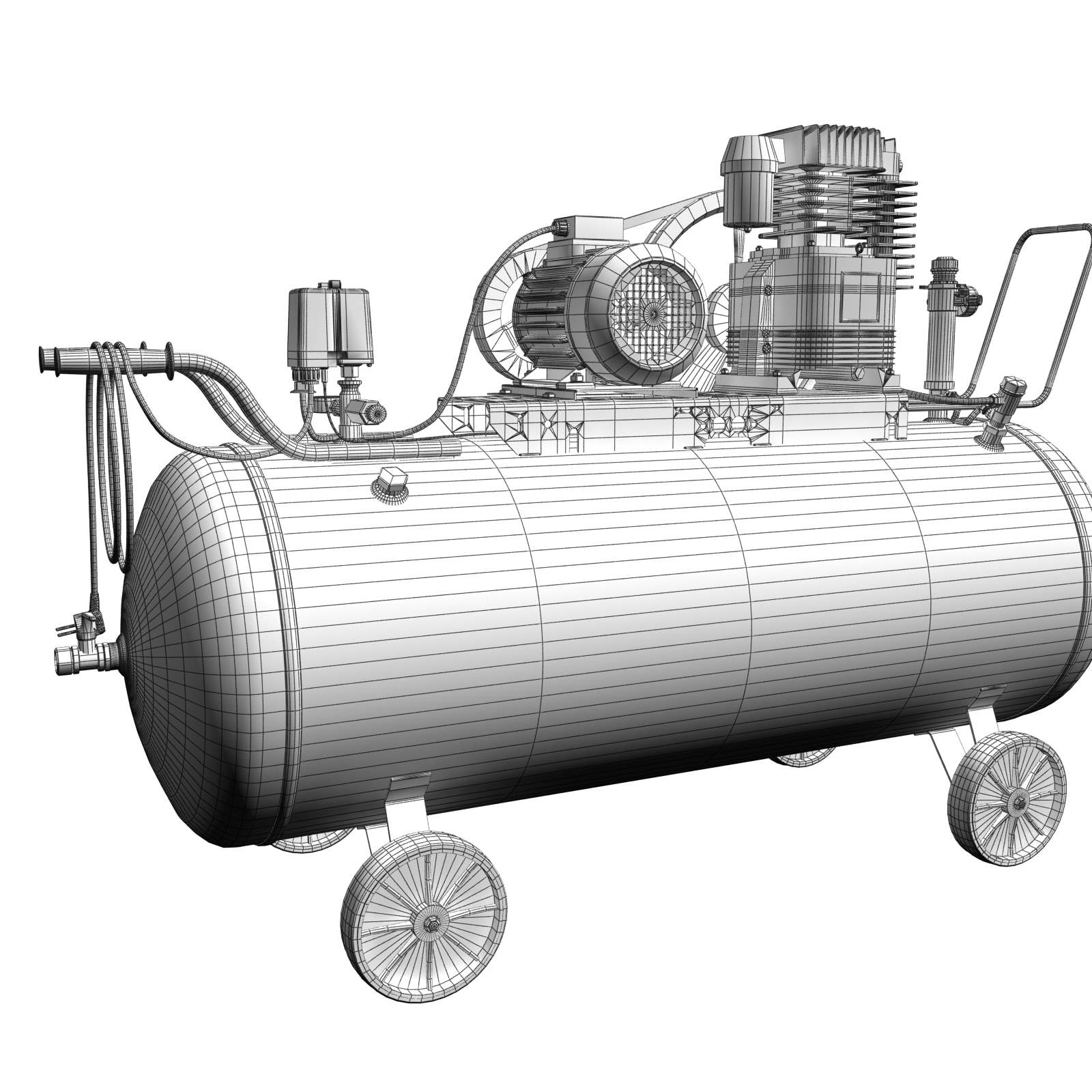 Electric air compressor 3D model - TurboSquid 1281757