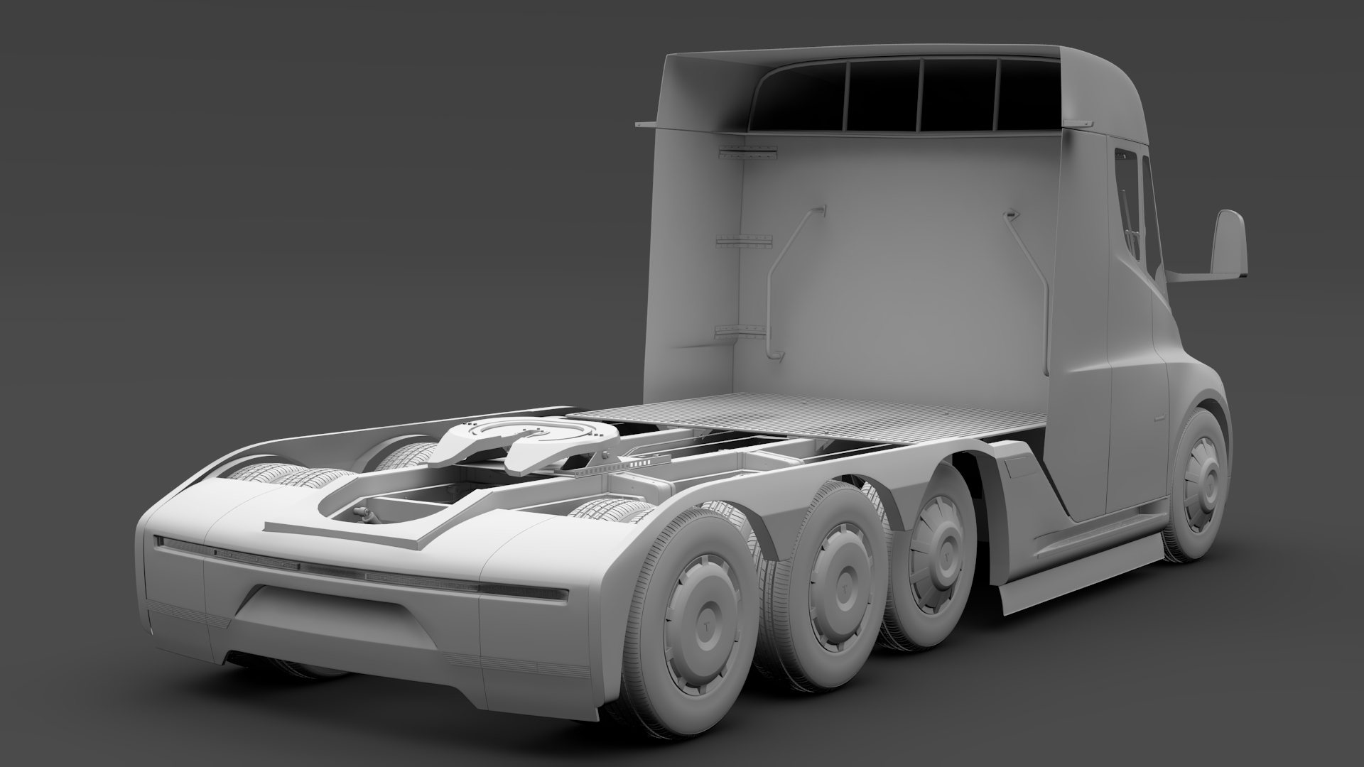 Tesla semi 4axis 2018 3D model - TurboSquid 1281775